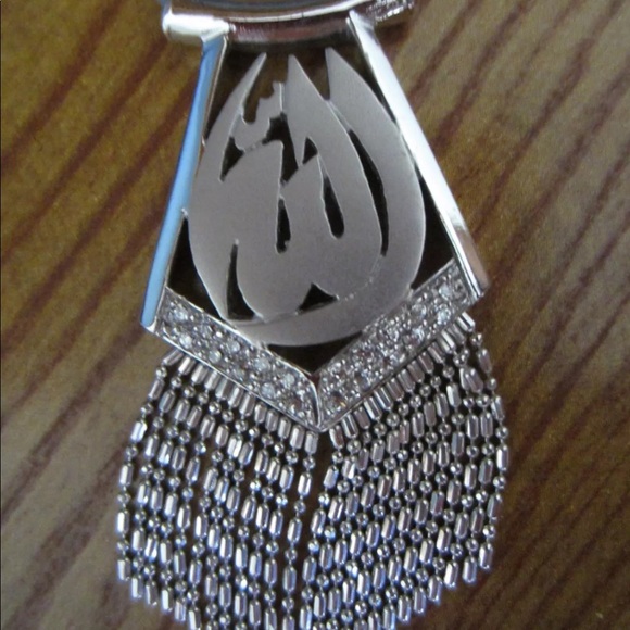 Jewelry | Stunning Allah God White Gold 18k 18 Karat Dangle Real Gold ...